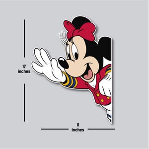 Cruise Magnet Decor, Mickey Captain Peeking Cruise Door Magnet, Cruise ...