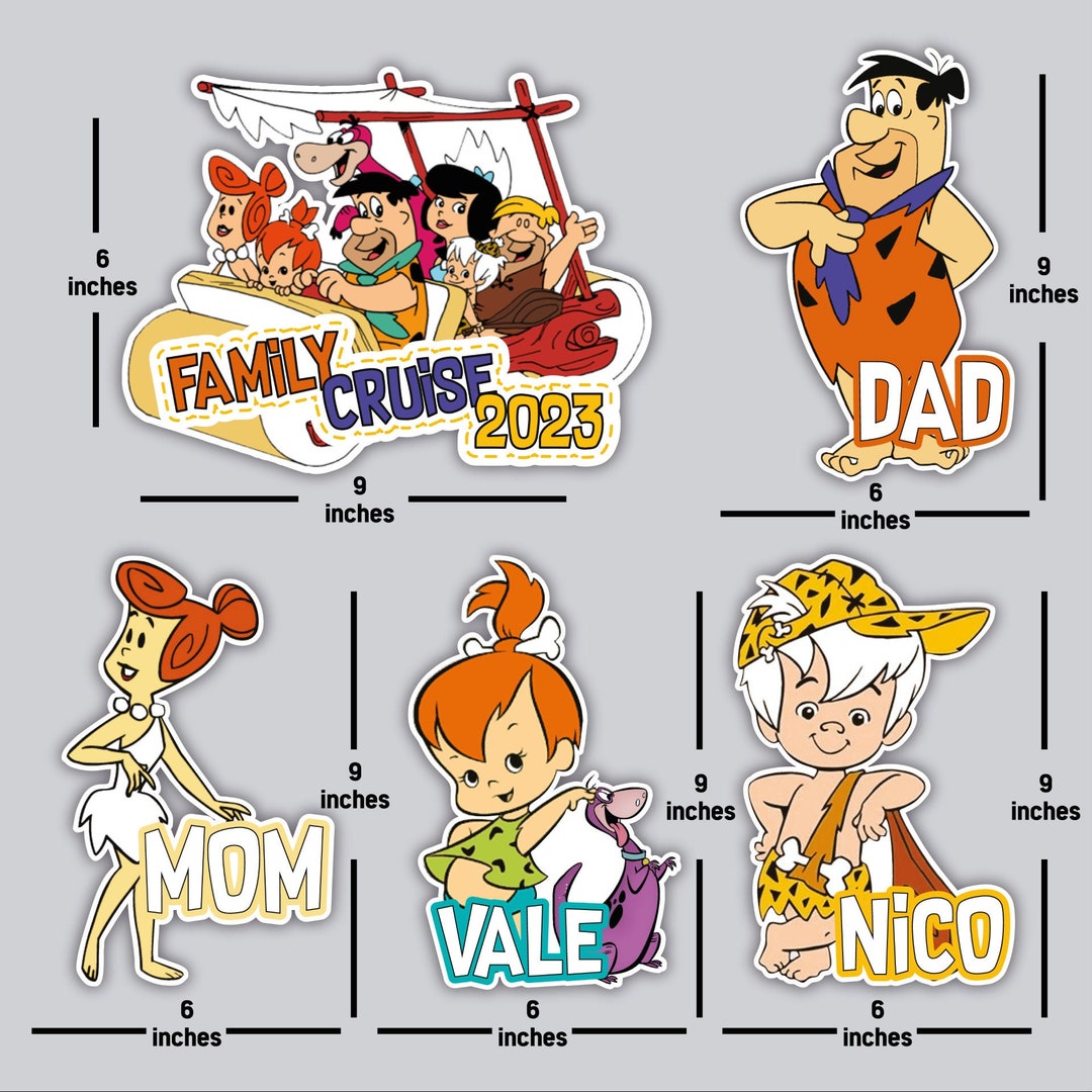 Cruise Magnets Decor, Flintstones Family Cruise Magnet, Cruise Door ...