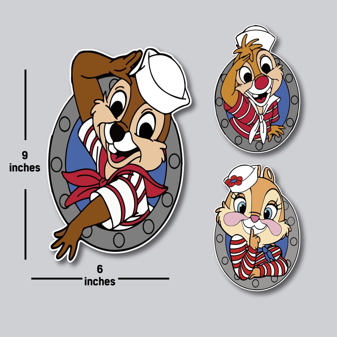 Chip and Dale Cruise Magnet, Chip and Dale Personalized Magnet, Chip ...