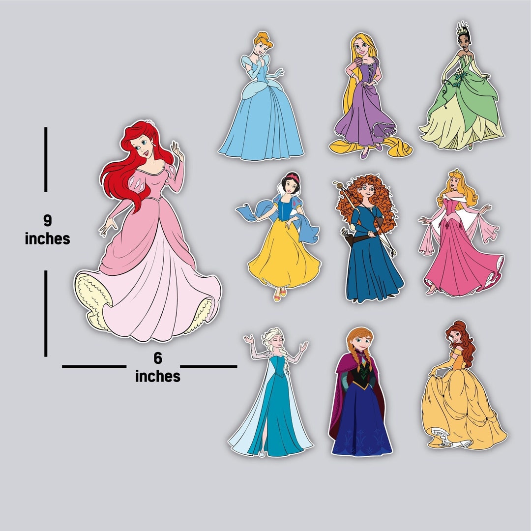 Princess Cruise Magnets, Ariel, Cinderella, Elsa, Tiana, Snow White ...
