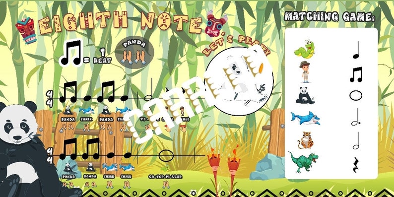 Wild Rhythm: Printable Music Teaching Book for Kids. Includes ...