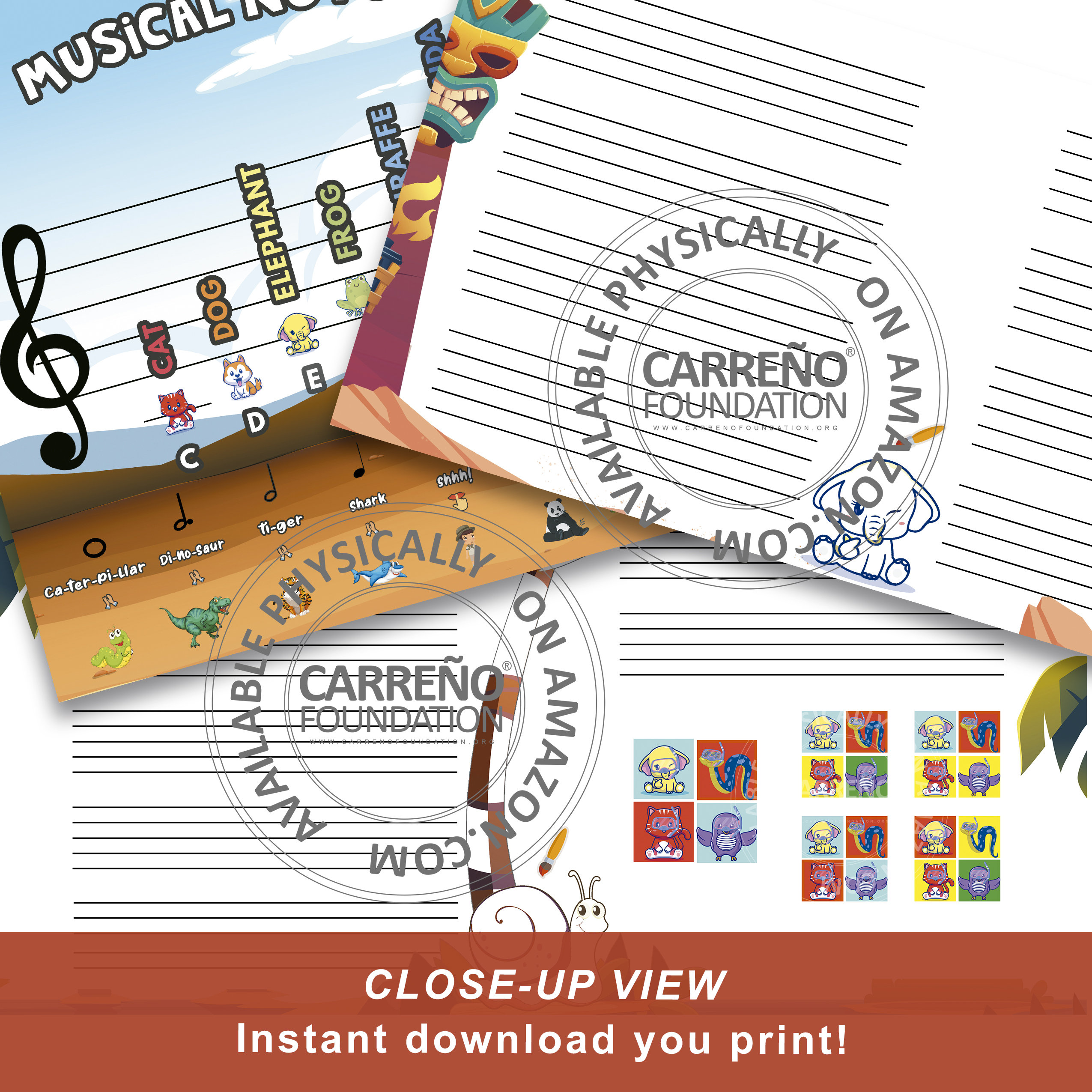 Music Paper a Fun Coloring & Writing Book for Kids to Write Musical ...
