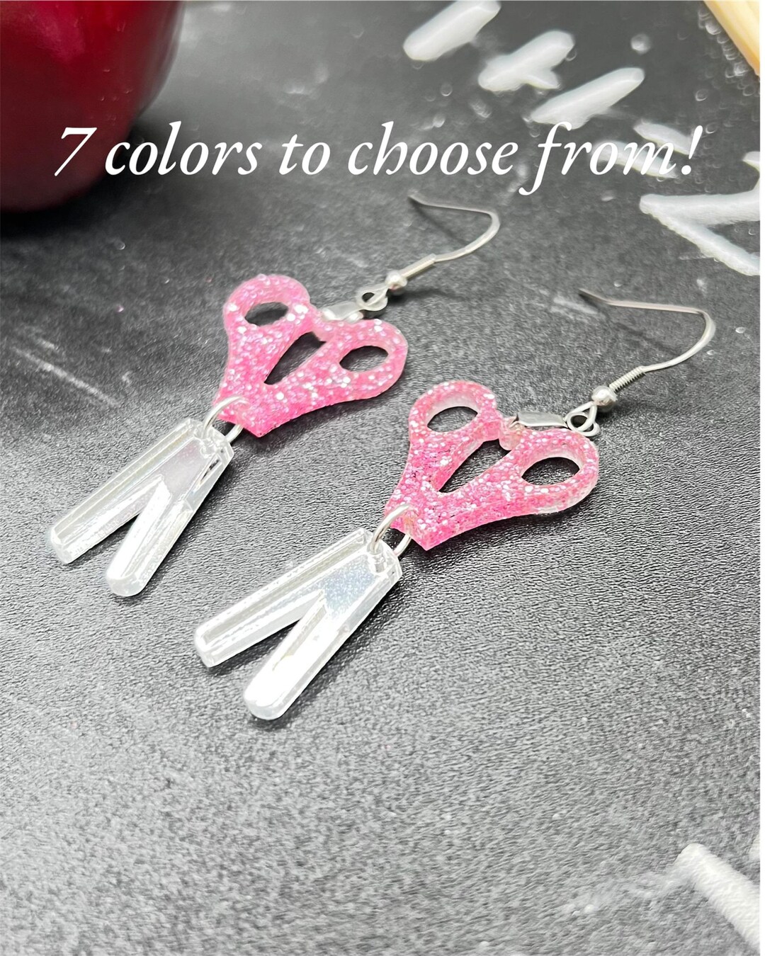 Colorful Scissor Earring for Teacher, Art Teacher Earring, Hairstylist Earring, Seamstress ...