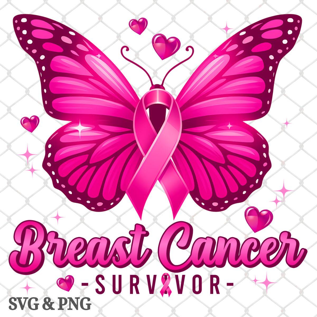 Breast Cancer Awareness Butterfly: Ribbon PNG SVG Clipart (digital ...