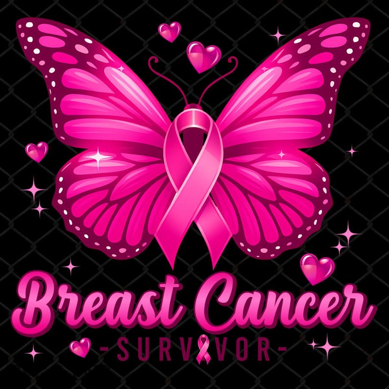Breast Cancer Awareness Butterfly: Ribbon PNG SVG Clipart (digital ...