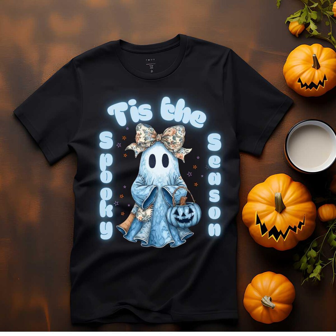 Retro Denim Ghost PNG SVG: Halloween Digital Download - Etsy