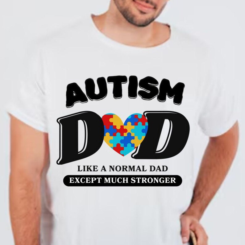 Autism Dad PNG SVG, Varsity, Autism Heart Digital File, Autism Father ...