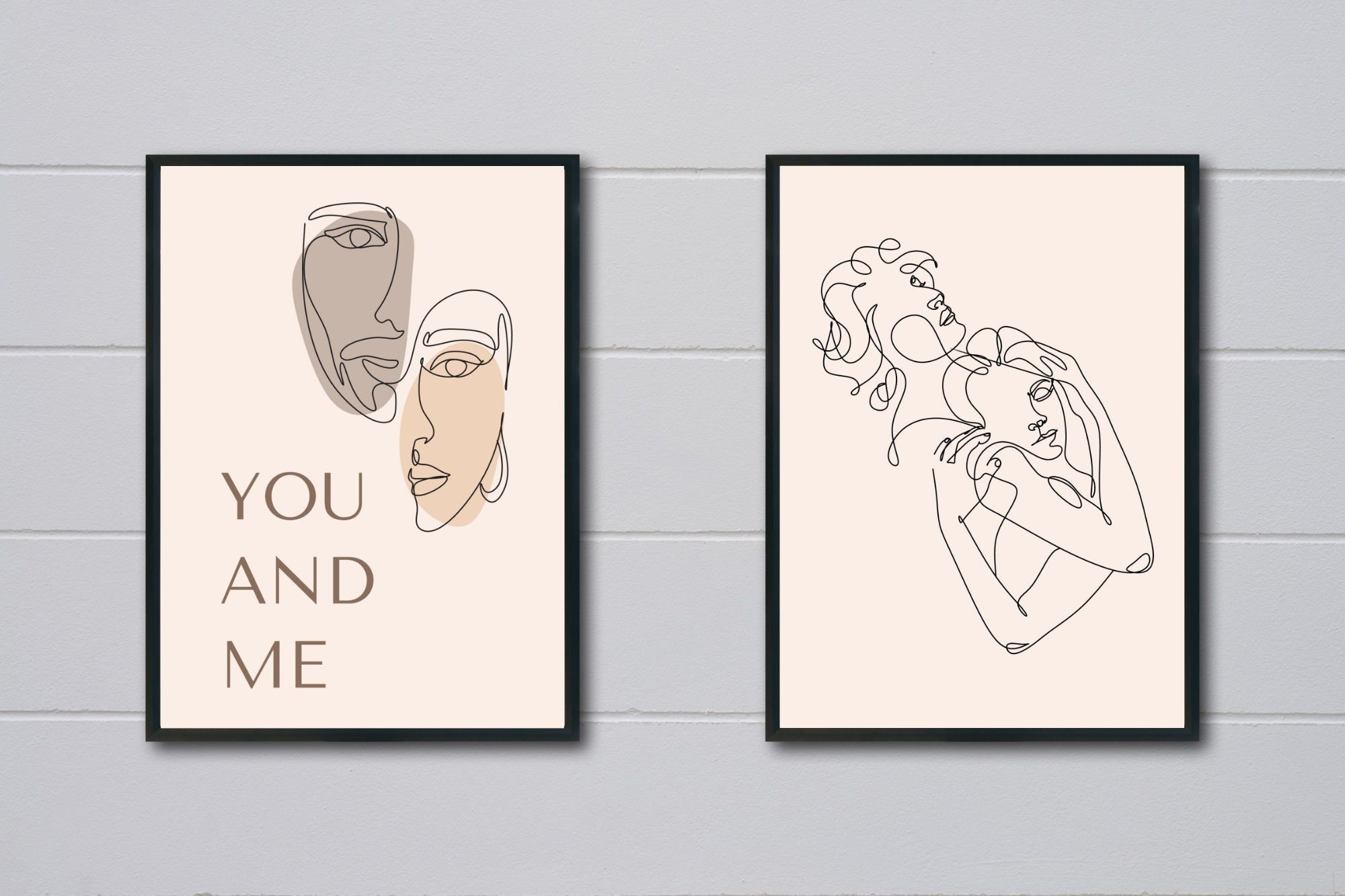One Line Wall Art, Face Line Art, Line Art Printable, Linear Art Print ...