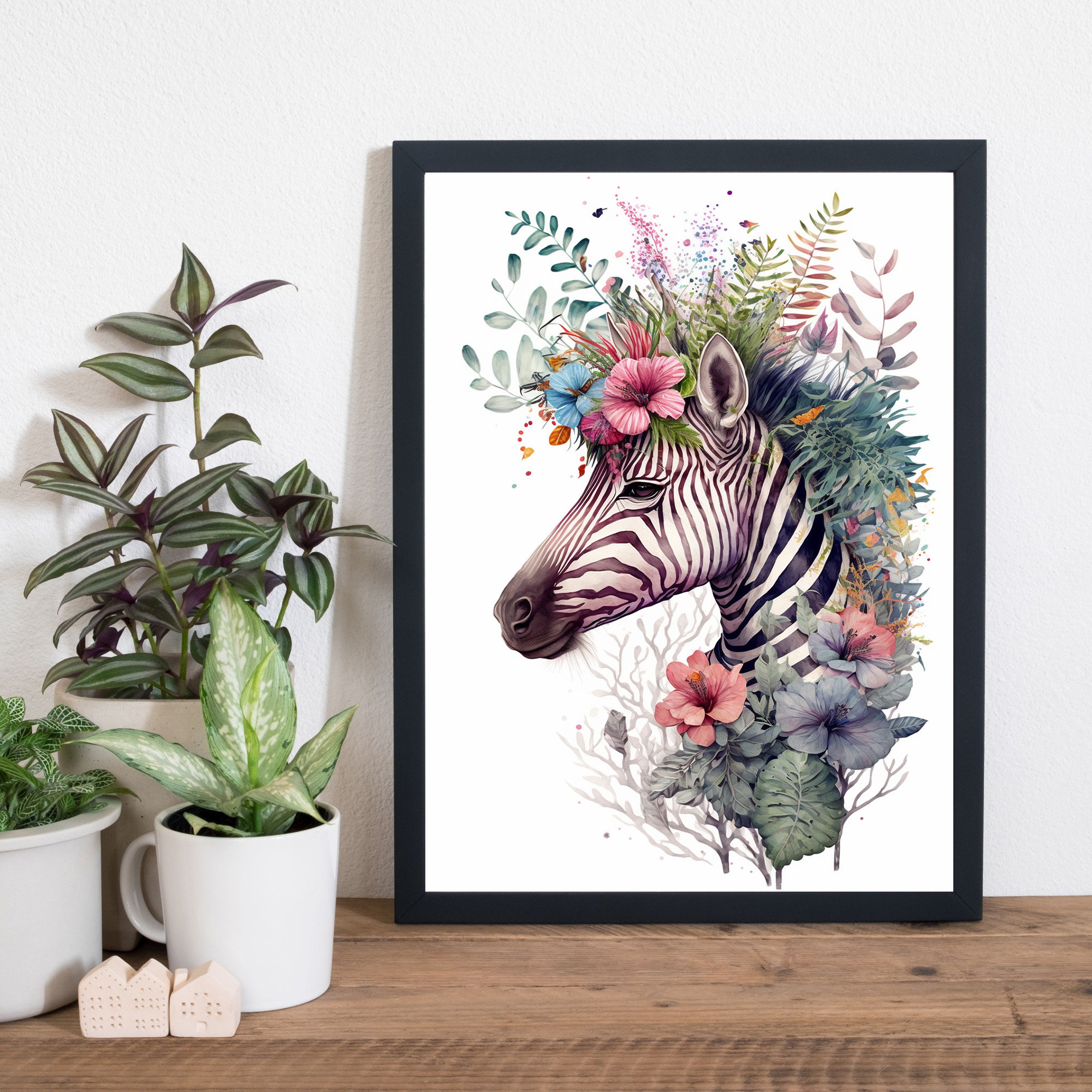 Abstract Zebra Wall Art Zebra Print Wall Art Living Room - Etsy