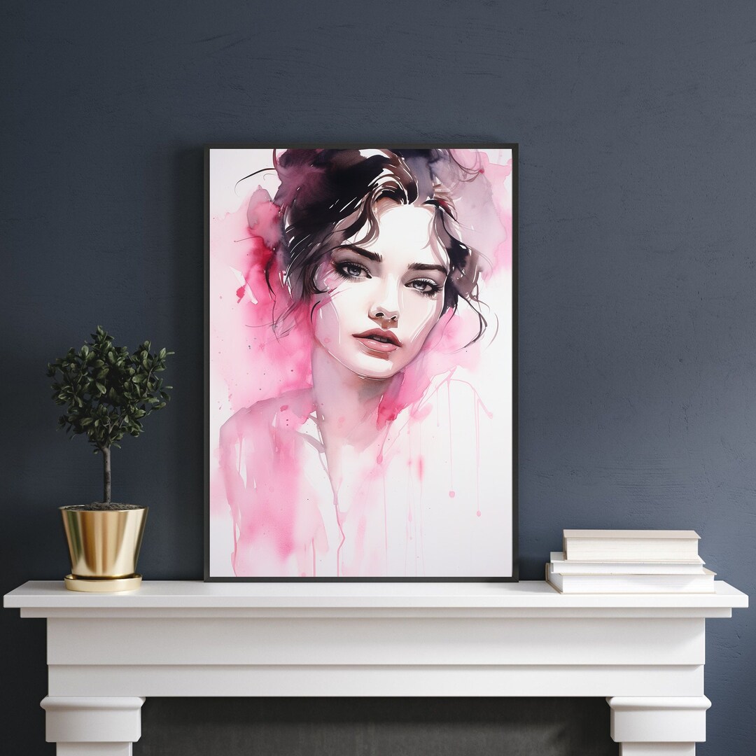 Pink Lady Print, Pink Woman Poster, Film Film Poster, 90er Pink Prints ...