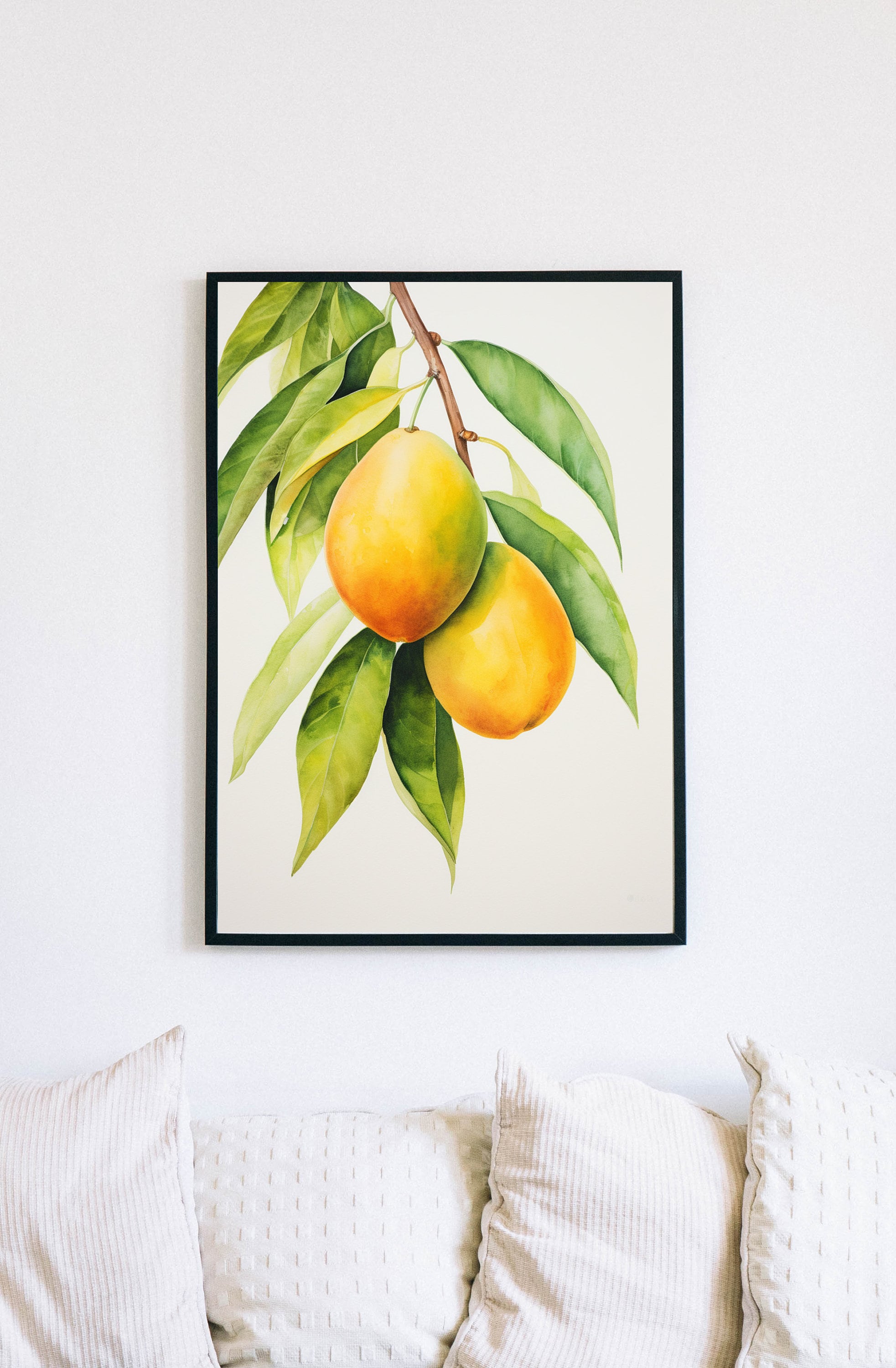 Watercolour Mango Art Print | Tropical Fruit Decor | Instant Download ...