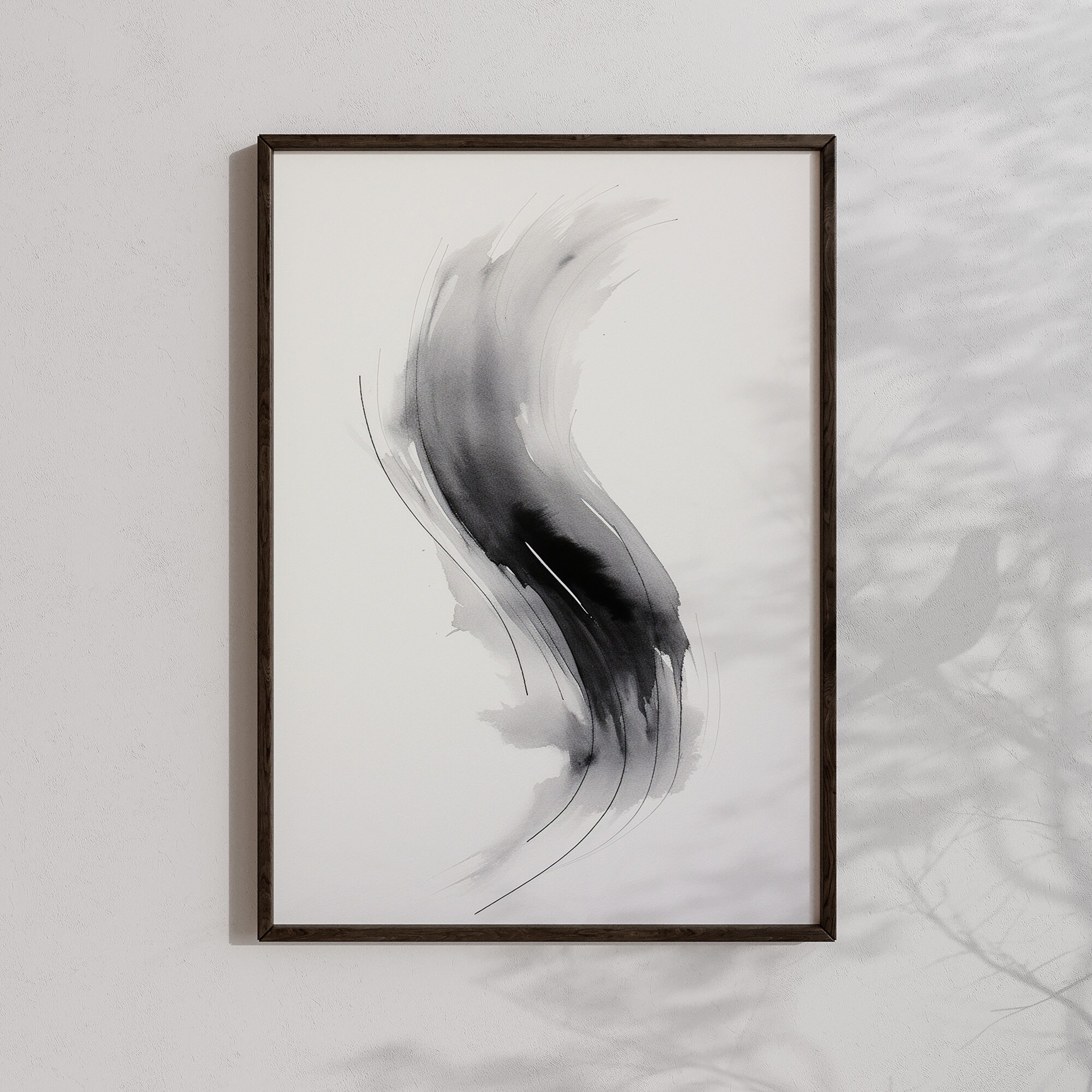 Black Abstract Art Print Living Room Wall Art Abstract - Etsy