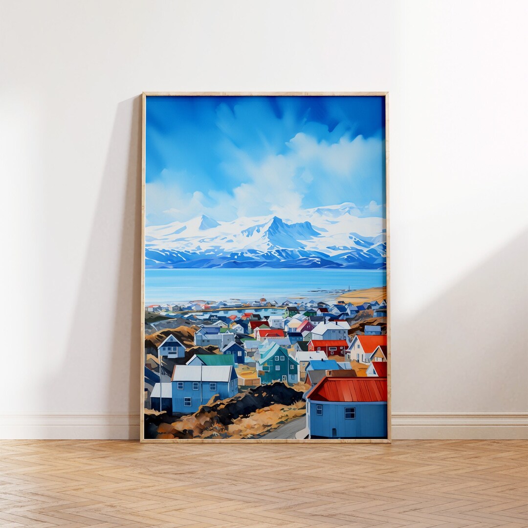 Iceland Print, Reykjavick Travel Poster, Iceland Wall Art, Nordic Wall ...