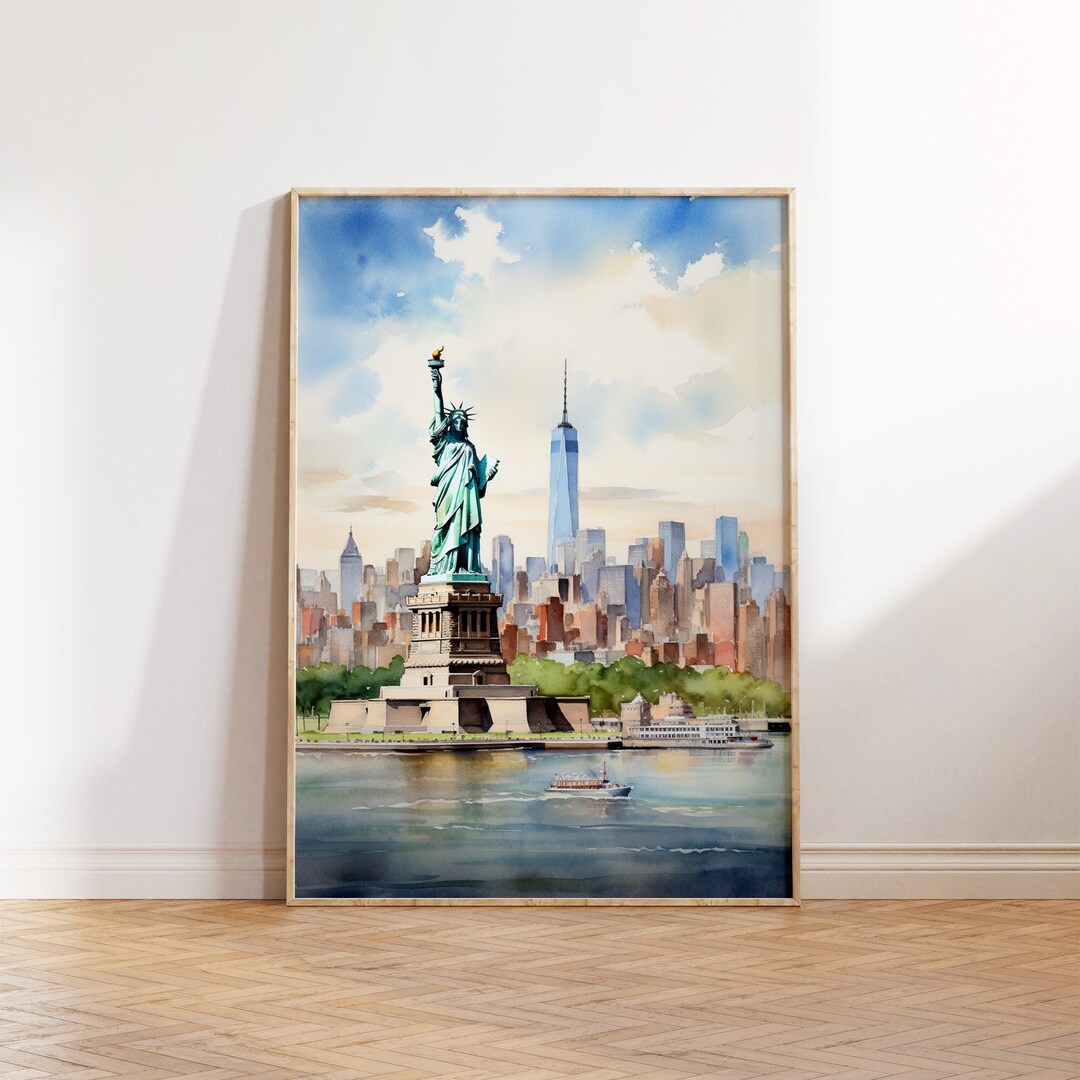 New York Print, New York Skyline Print, New York City Wall Art, NYC ...