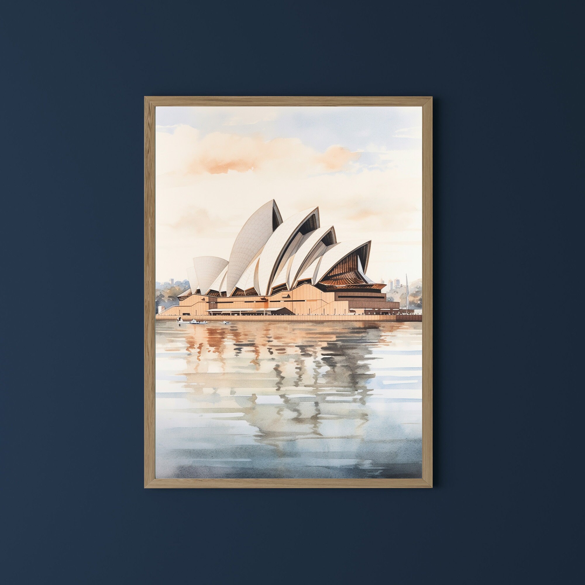 Sydney Opera House Art Print, Landscape Wall Art, Travel Poster ...
