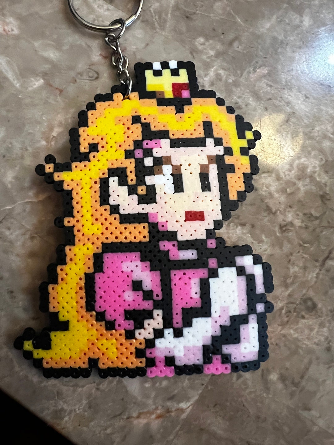 Princess Peach Keychain - Etsy