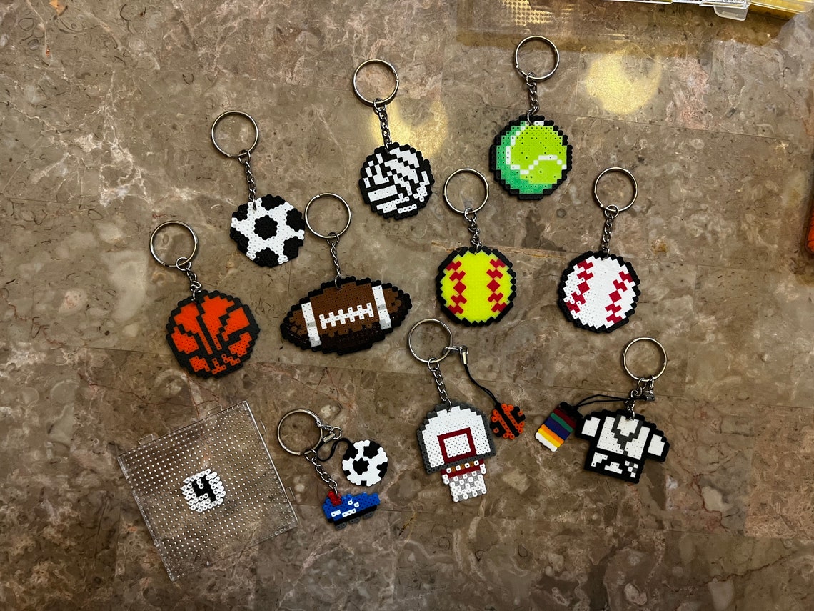 Personalized Sports Keychains: Football, Baseball, Basketball & More - Etsy