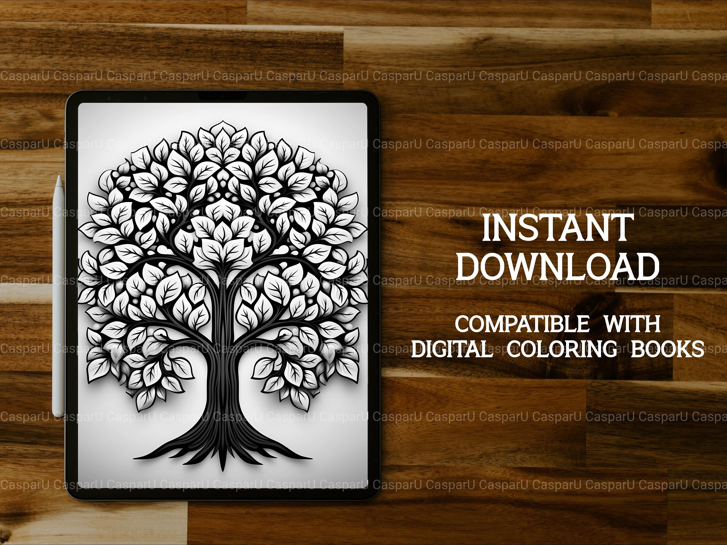 Fantasy Mandala Coloring Pages for Adults and for Kids - 75 Grayscale ...