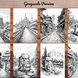 Backpacking Travel Coloring Pages for Adults and Kids - 32 Geography ...