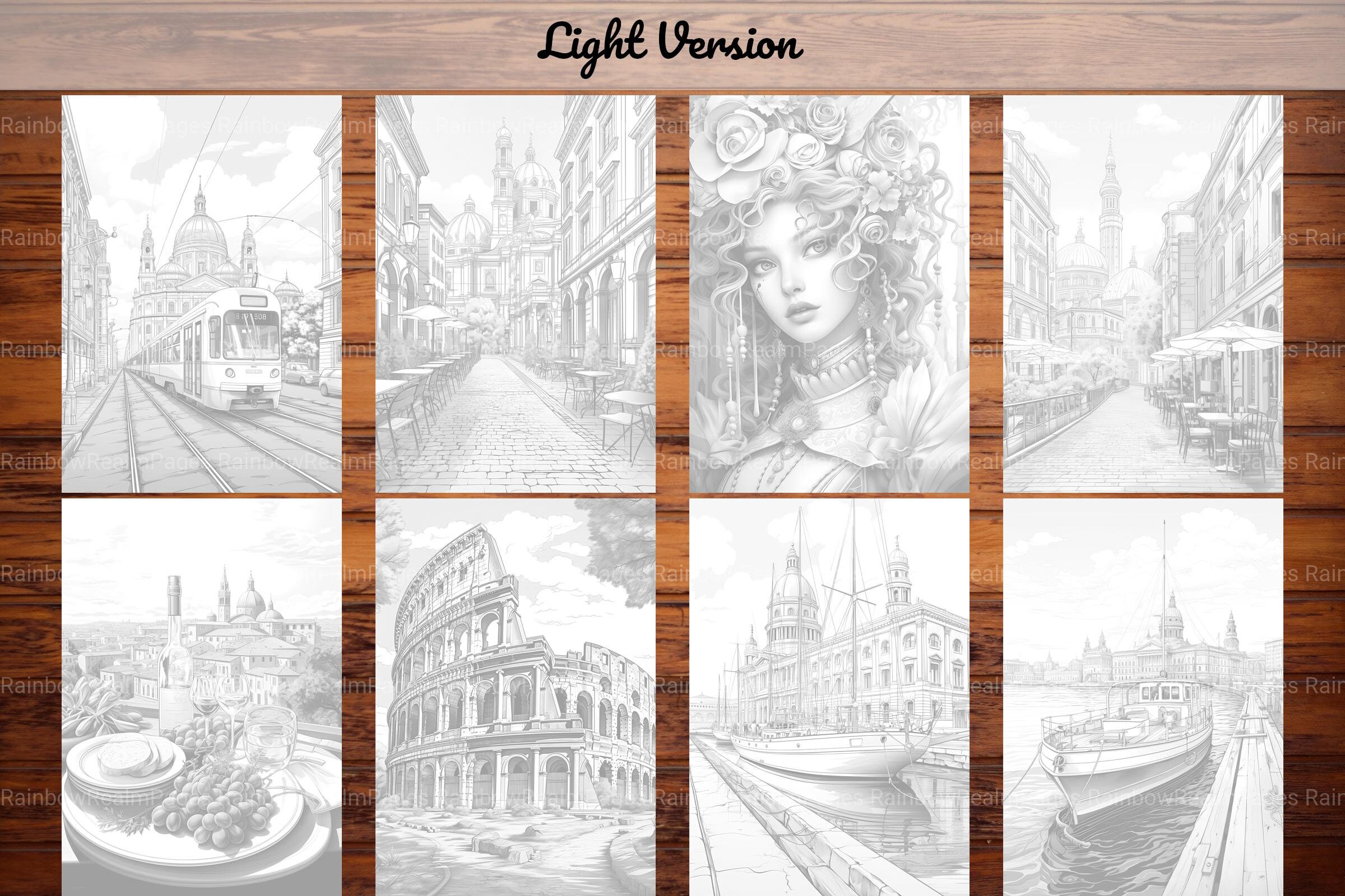 Italy Travel Coloring Pages for Adults and Kids - 56 Geography ...