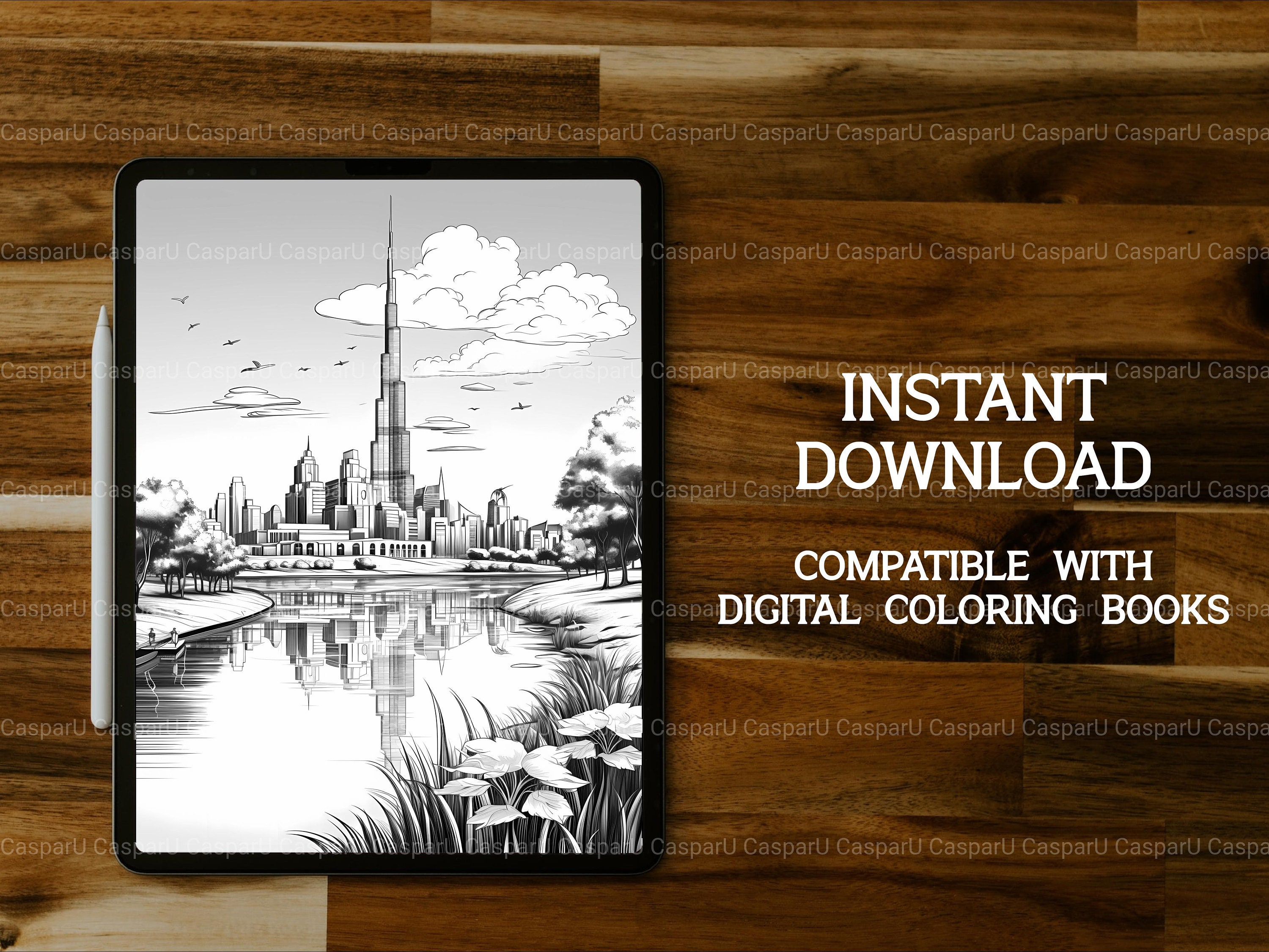 Dubai Travel Coloring Pages for Adults and Kids - 48 Geography ...