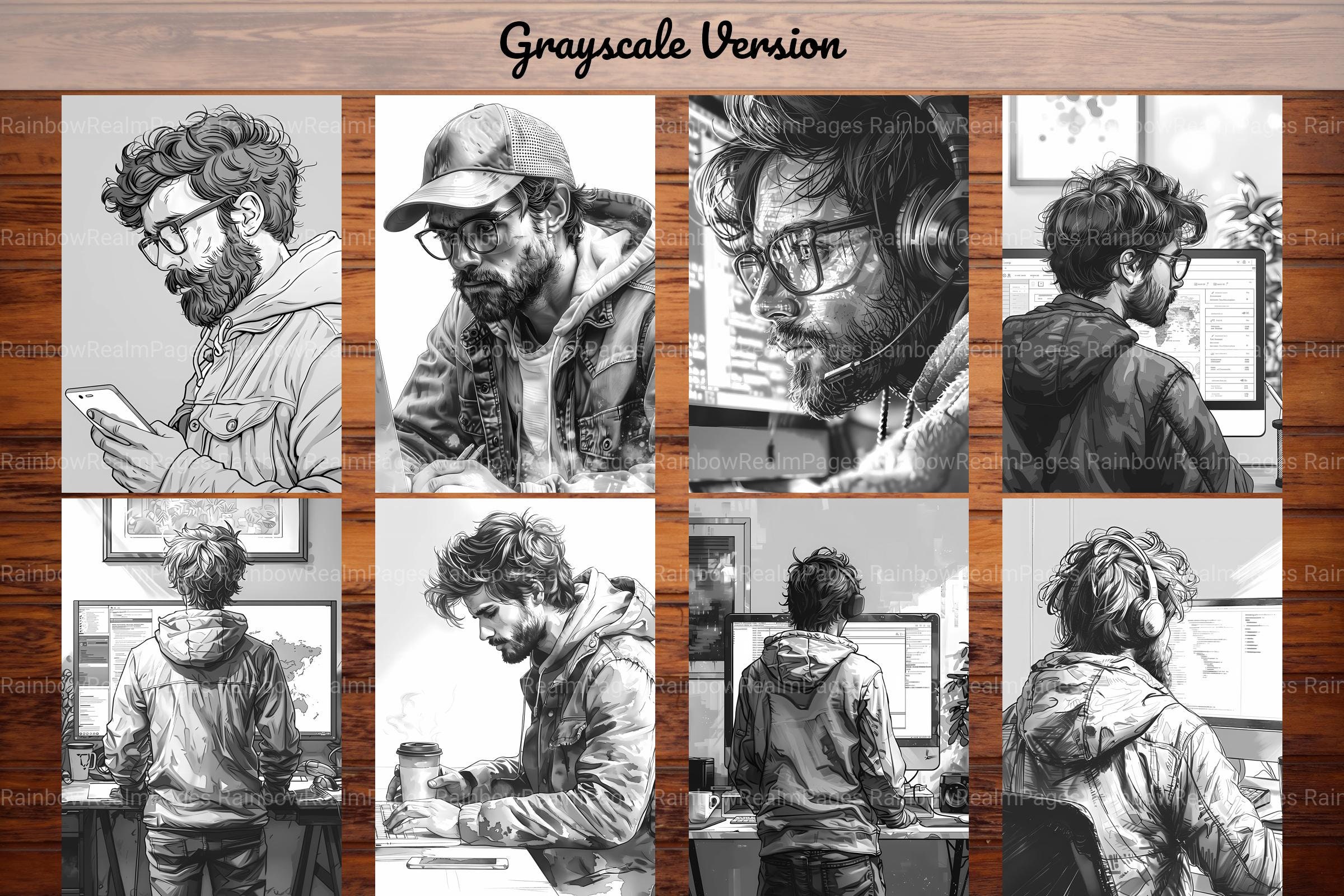 Software Developer Coloring Pages for Adults and for Kids - 52 ...