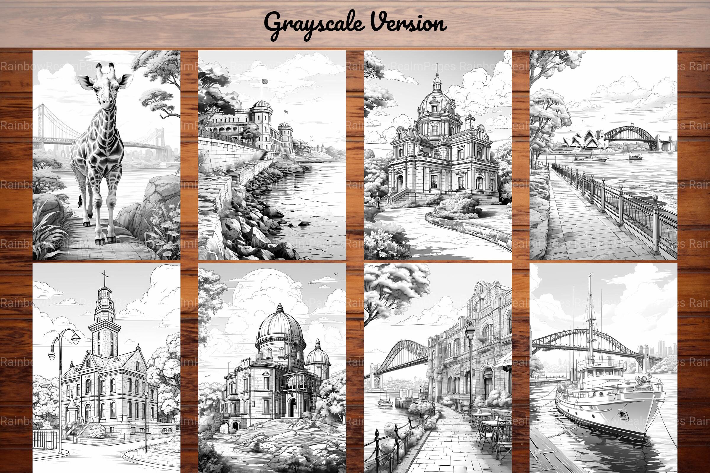 Sydney Travel Coloring Pages for Adults and Kids - 30 Geography ...