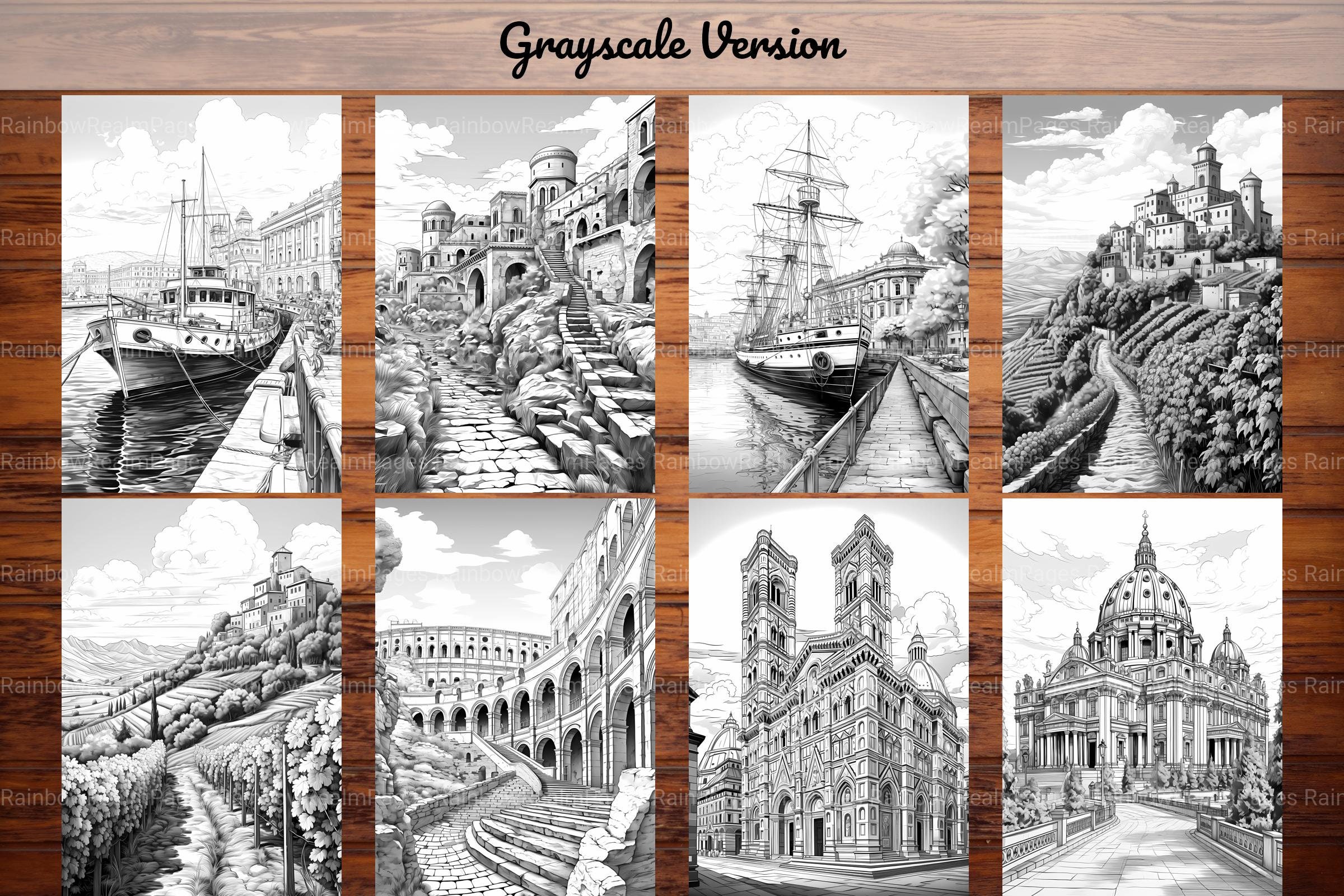 Italy Travel Coloring Pages for Adults and Kids - 56 Geography ...