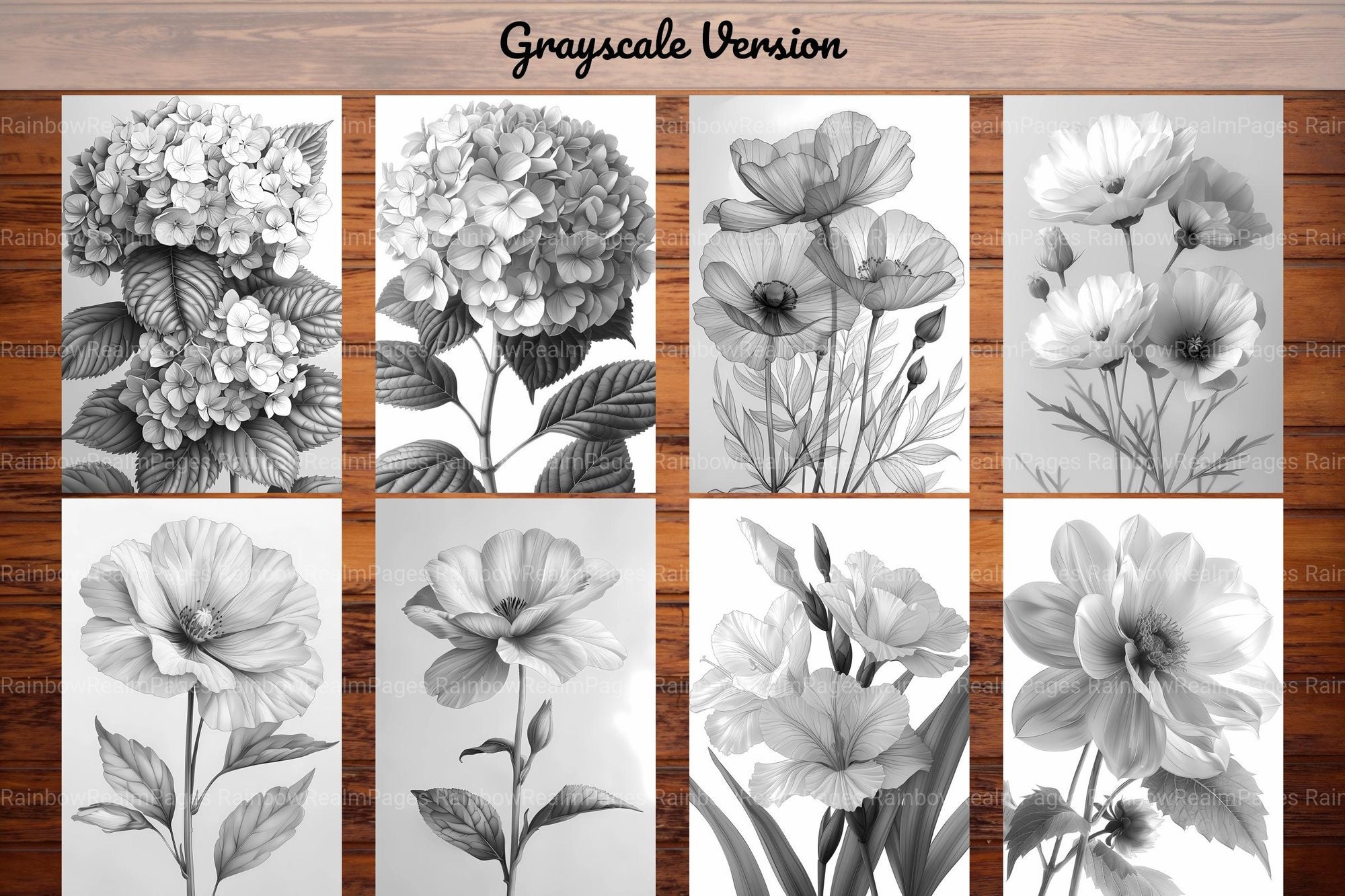 Flower Pastel Coloring Pages - 73 Grayscale & Light Printable Pdfs ...