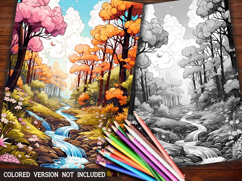 Kawaii Forest Coloring Pages for Adults and Kids - 36 Woodland Animal ...