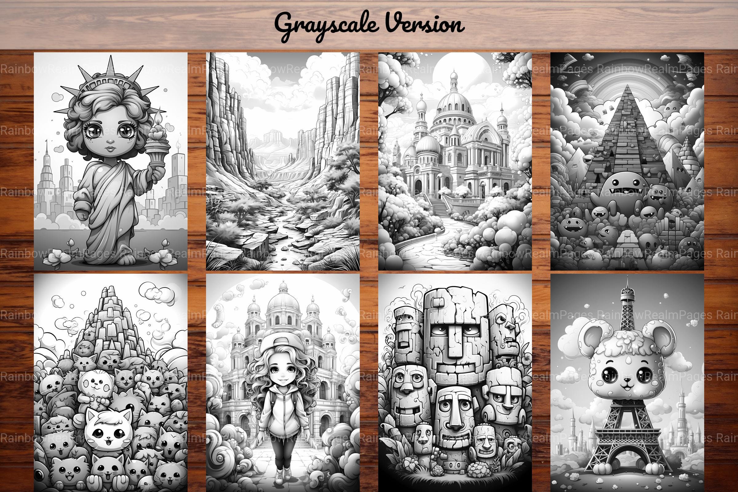 Kawaii Travel Coloring Pages for Adults and for Kids 32 Travel ...