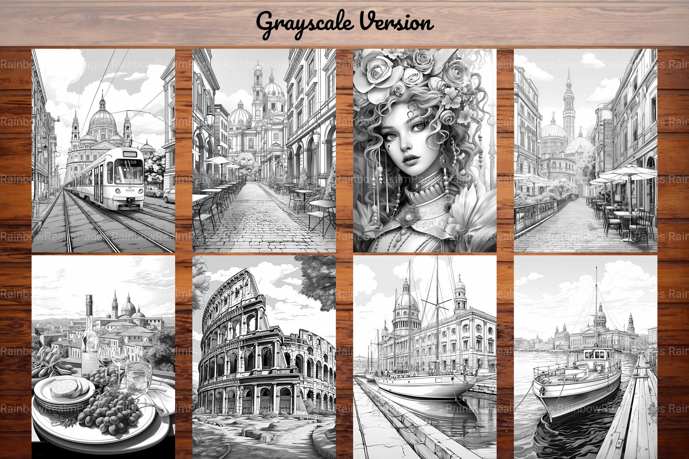 Italy Travel Coloring Pages for Adults and Kids - 56 Geography ...