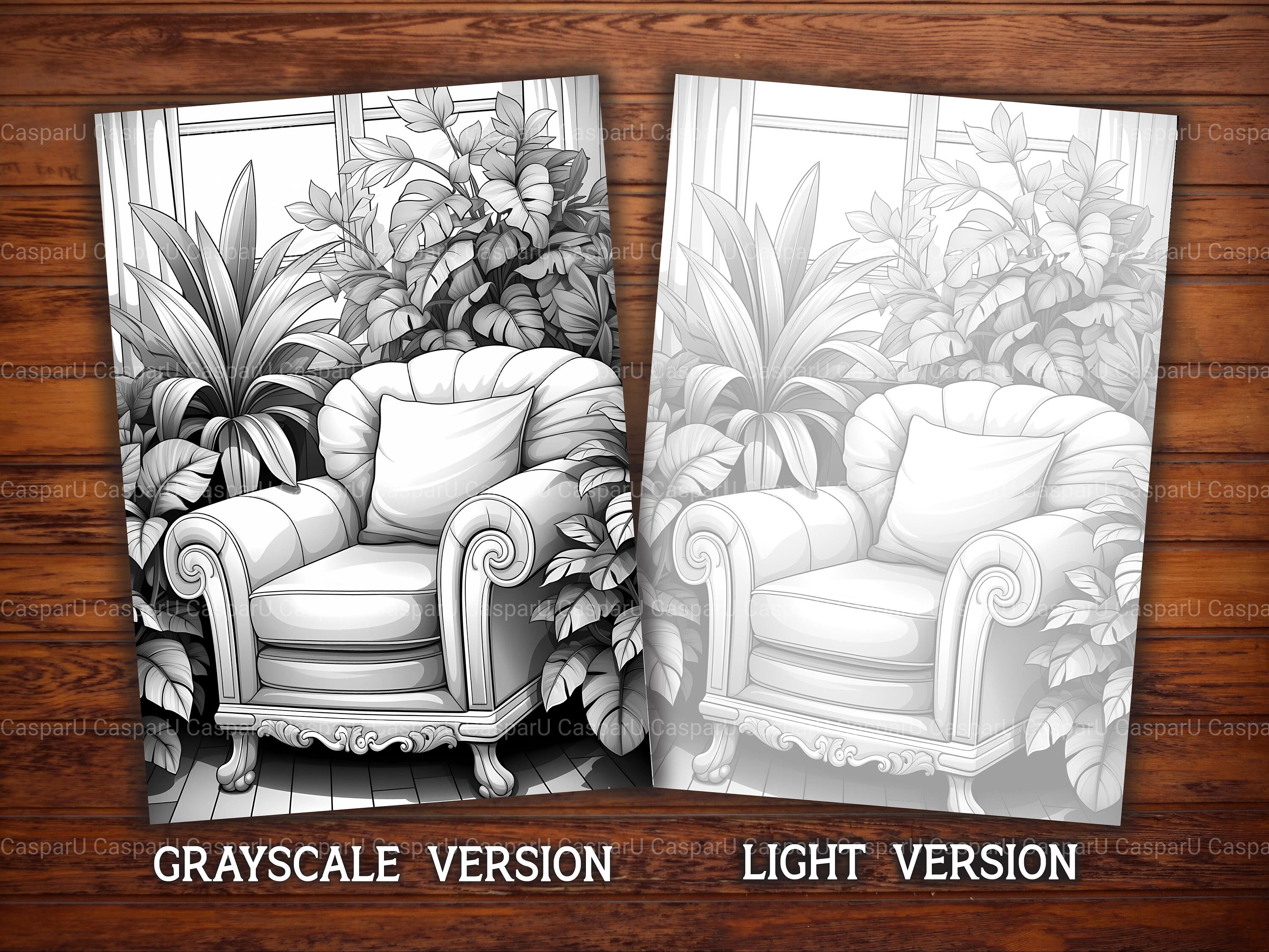 Kawaii Cozy Furniture Coloring Pages for Adults and for Kids 23 ...