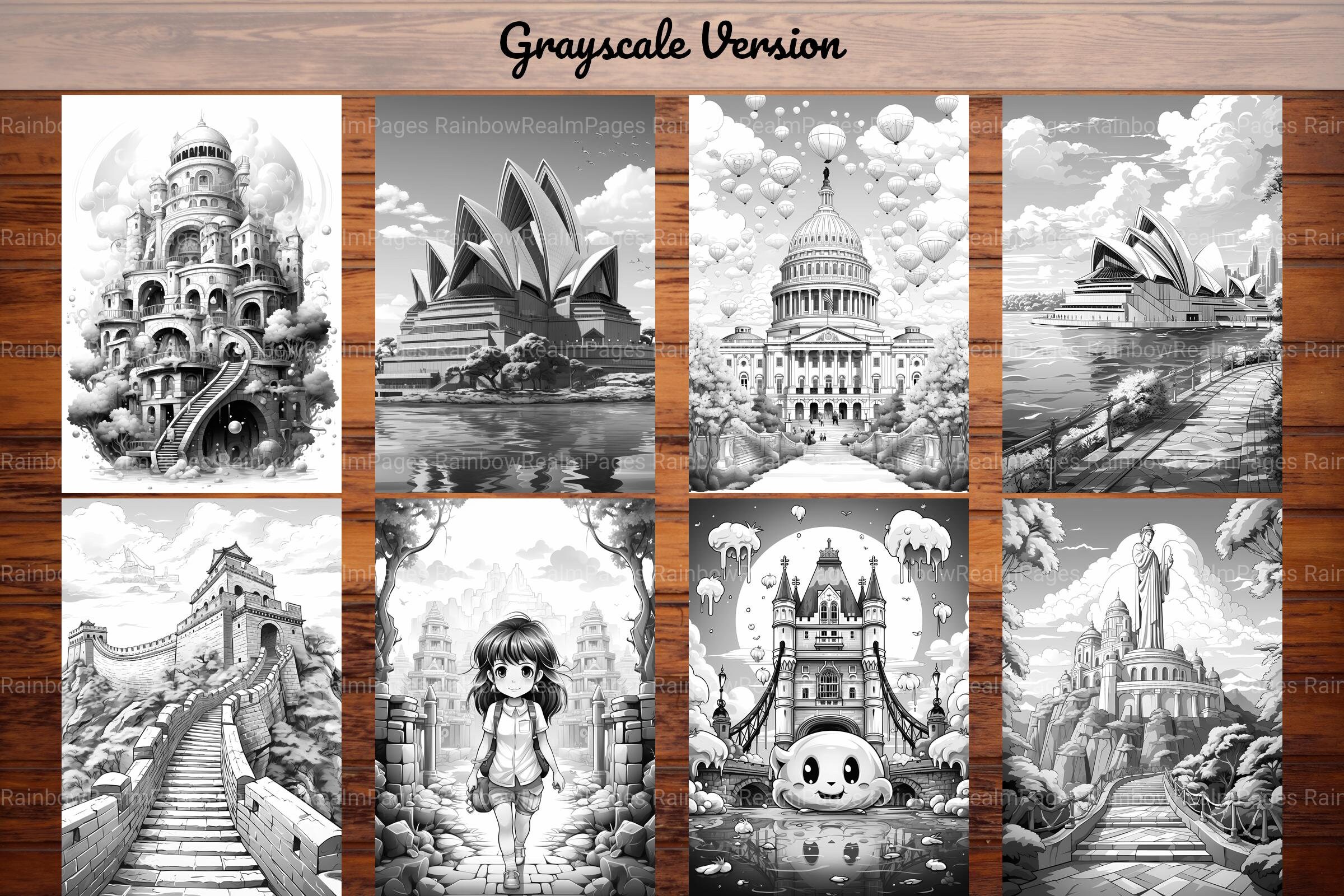 Kawaii Travel Coloring Pages for Adults and for Kids 32 Travel ...