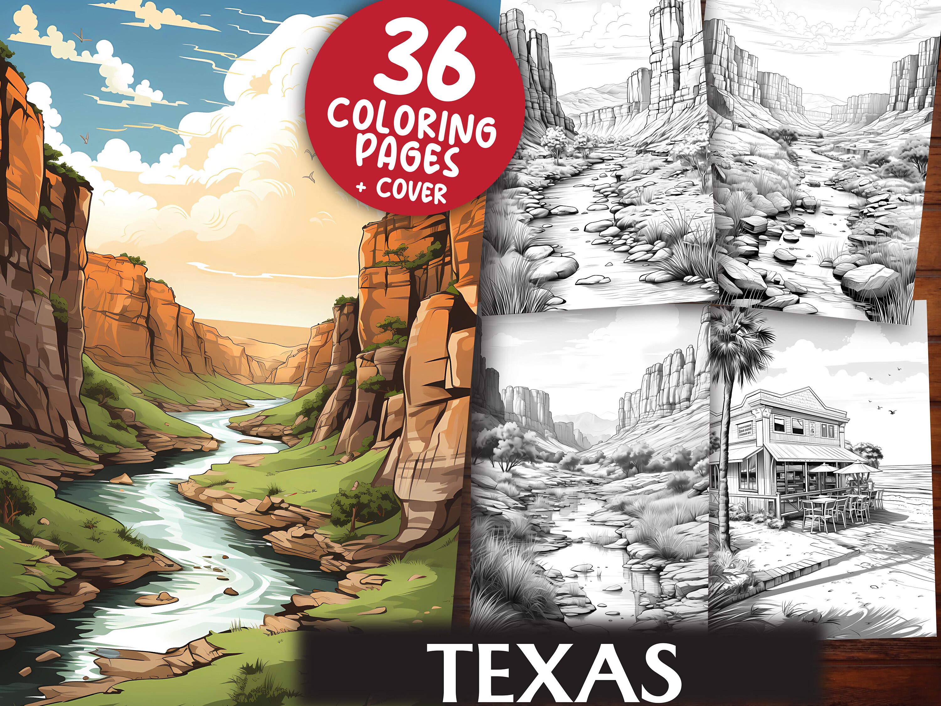 Texas Travel Coloring Pages for Adults and Kids - 36 Geography ...