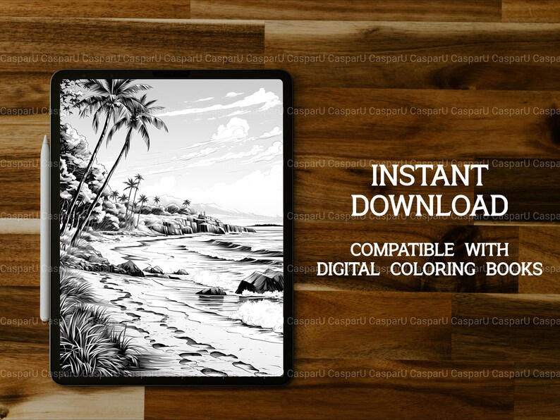Hawaii Travel Coloring Pages for Adults and Kids 31 Geography Grayscale ...
