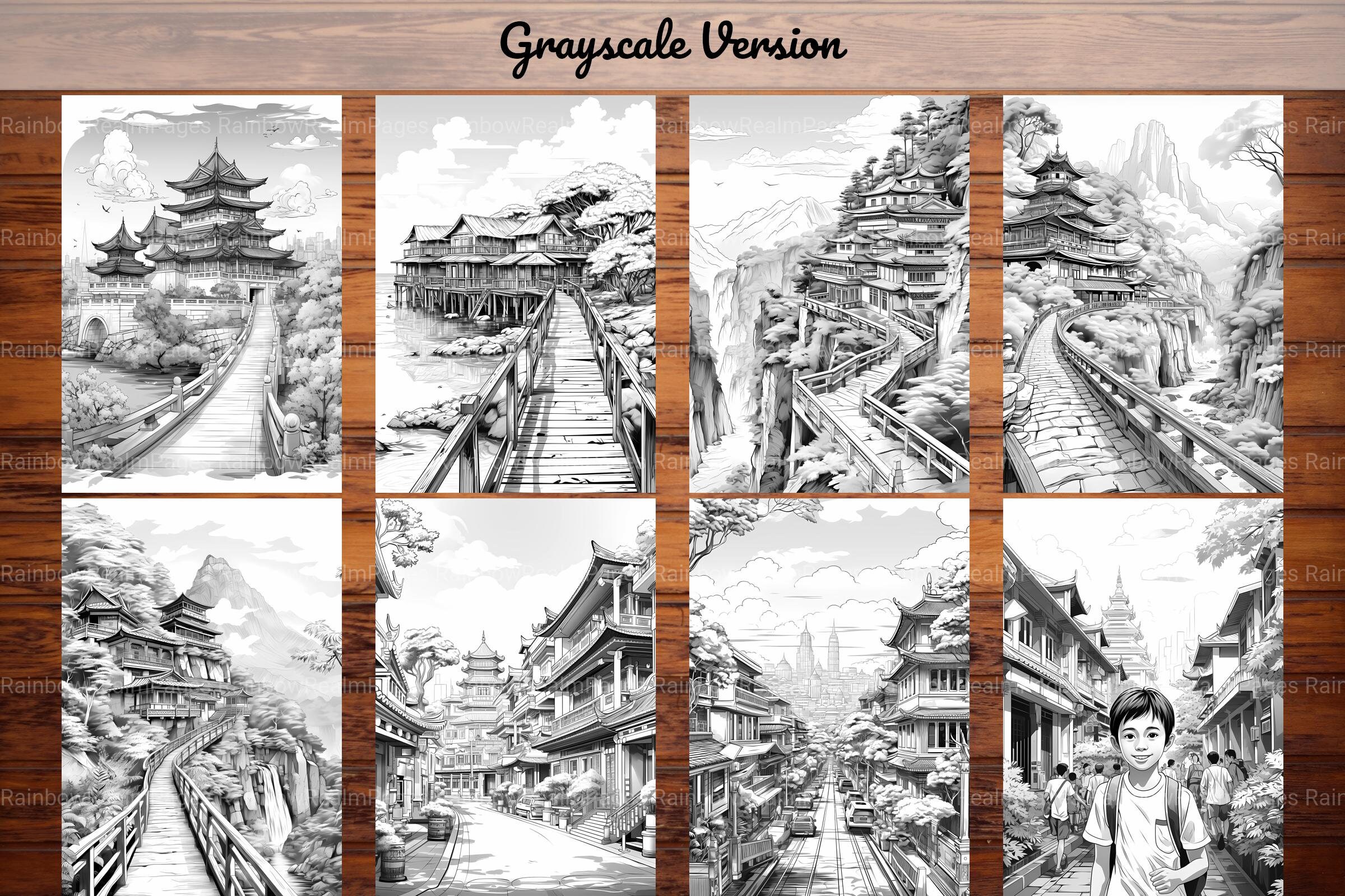 Asia Travel Coloring Pages for Adults and Kids - 108 Geography ...