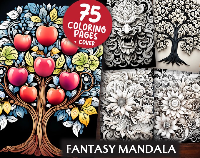 Printable Precious Mandala Coloring Page for Adults and Kids Flower ...