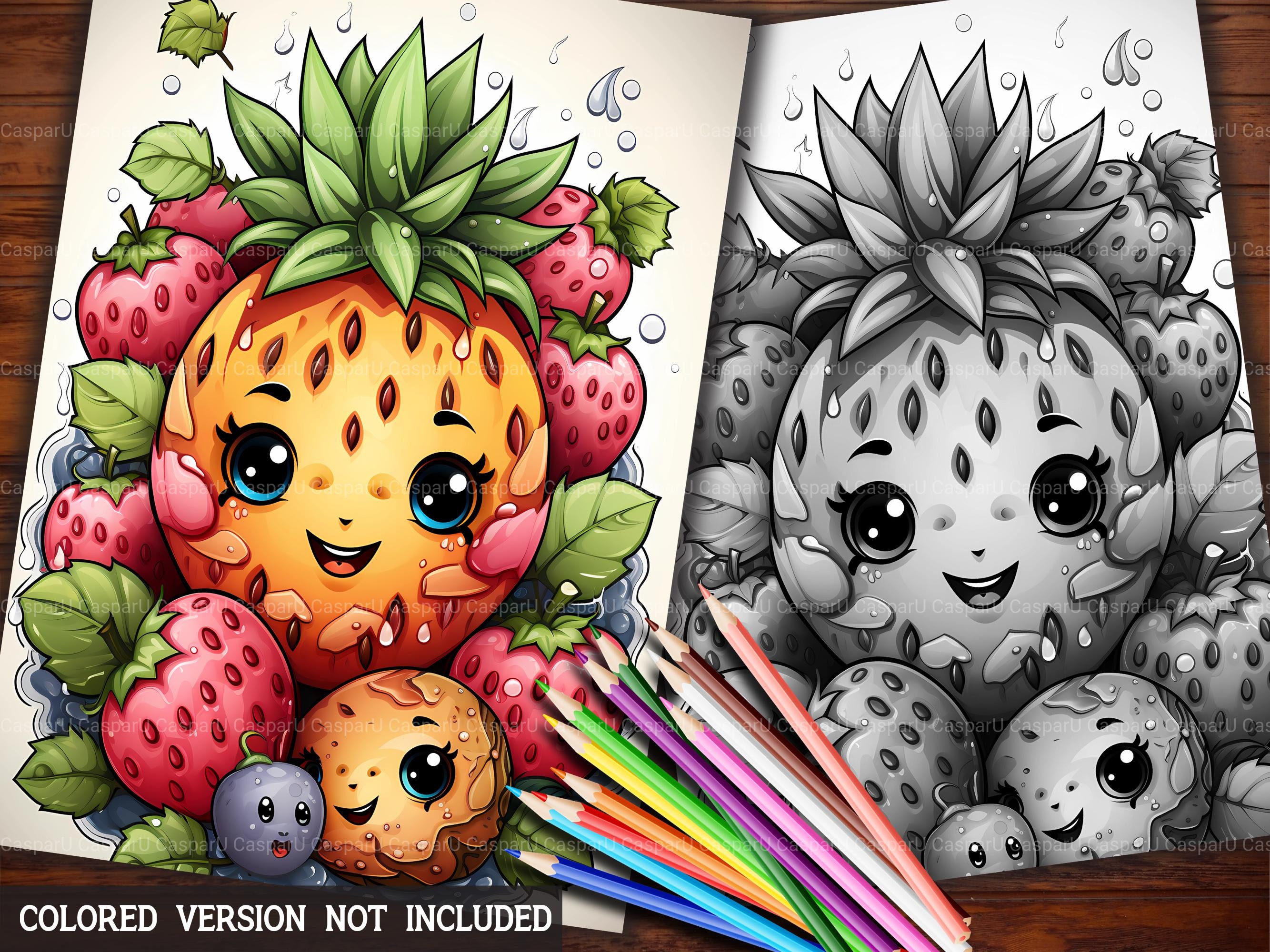 Kawaii Summer Coloring Pages for Adults and for Kids - 35 Cute Sommer ...