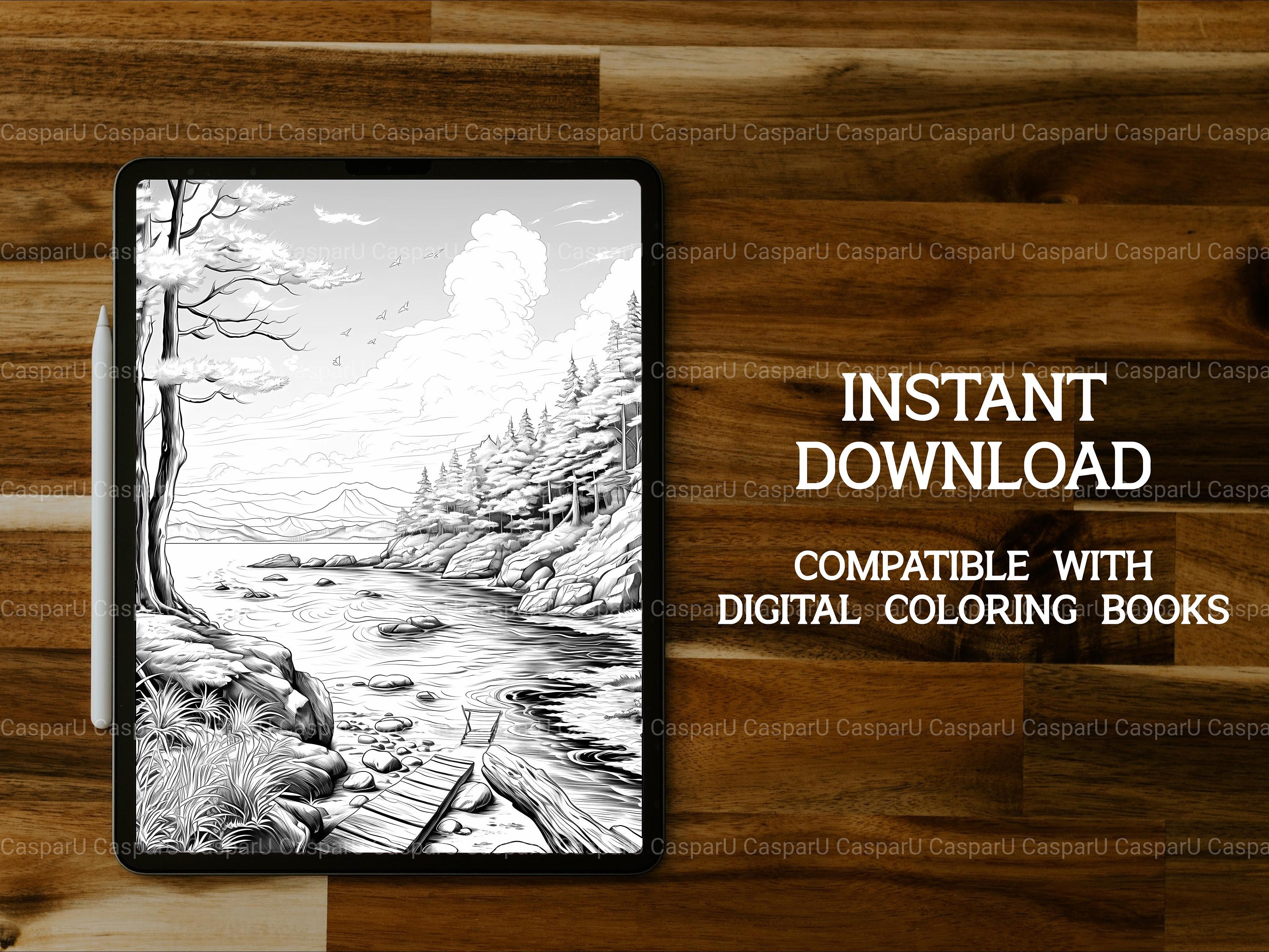 Eco Travel Coloring Pages for Adults and Kids - 25 Nature Geography ...