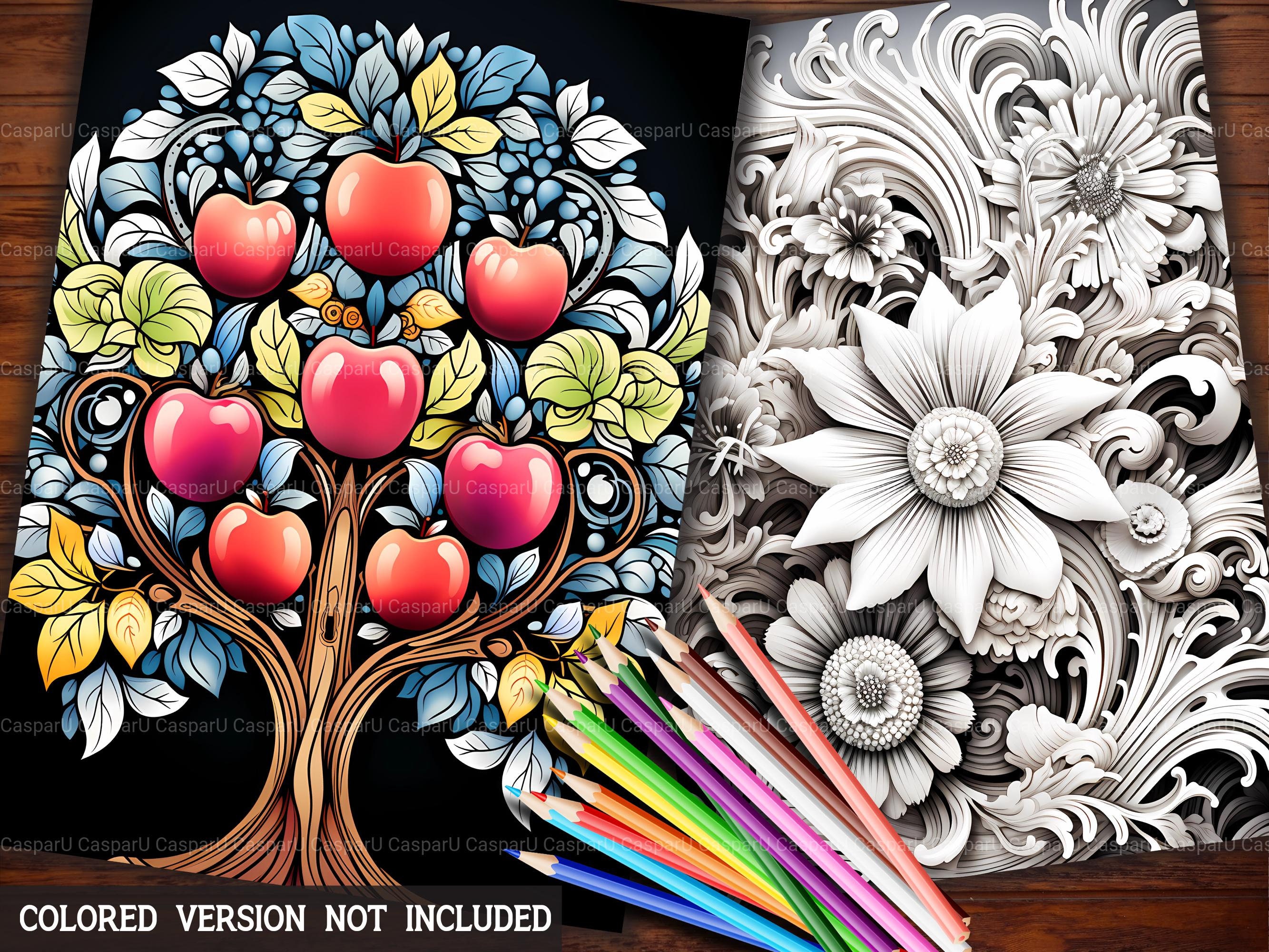 Fantasy Mandala Coloring Pages for Adults and for Kids 75 - Etsy