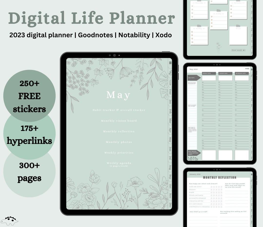 Digital Planner 2023 Cute Digital Planner Dated Life Planner Goodnotes ...