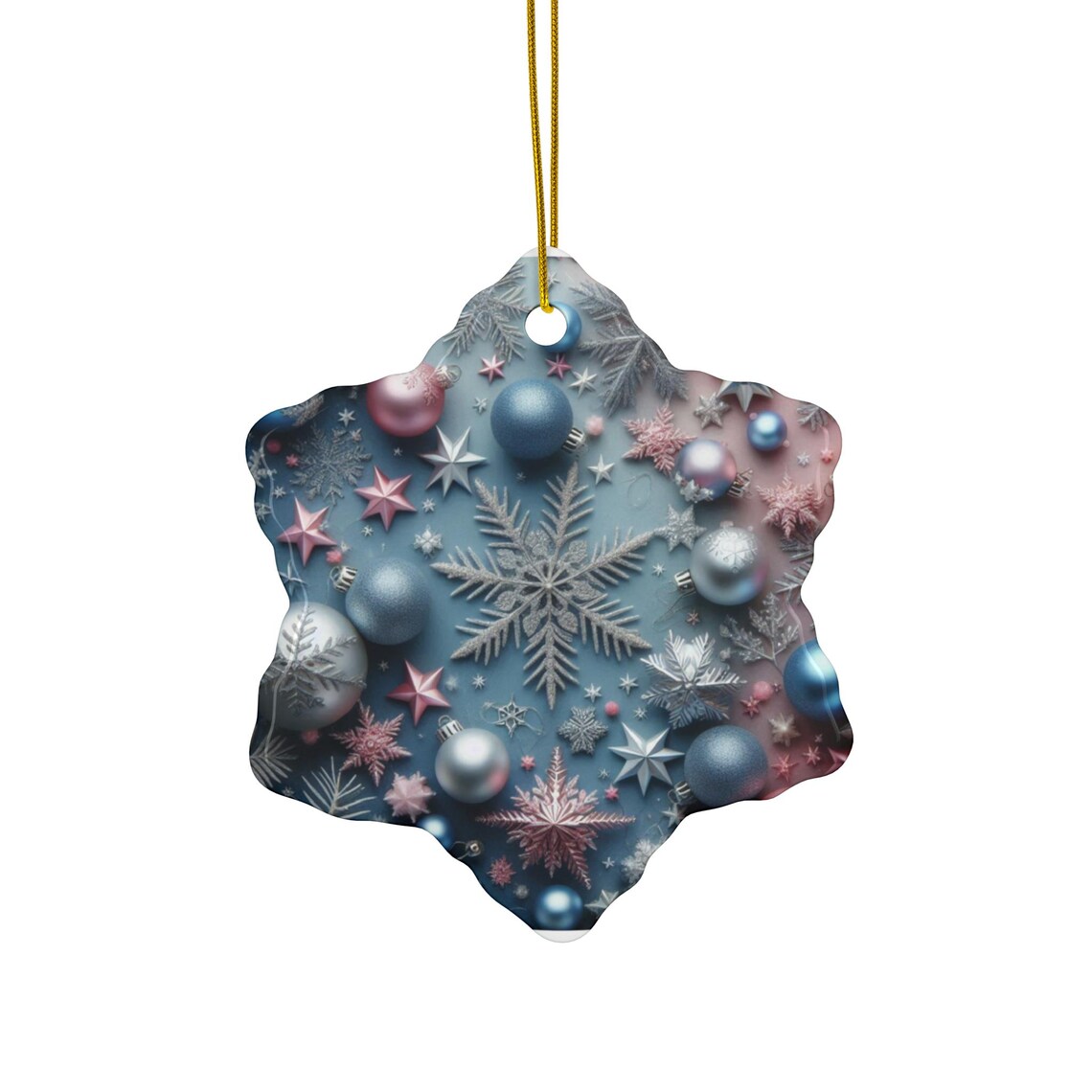 Ceramic Snowflakes Ornament, 2 Shapes - Etsy