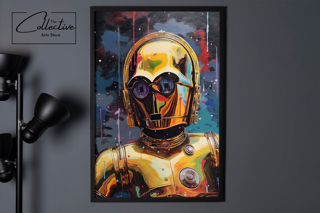 C3PO Star Wars Painting Art Poster Star Wars Room Art Print Star Wars ...