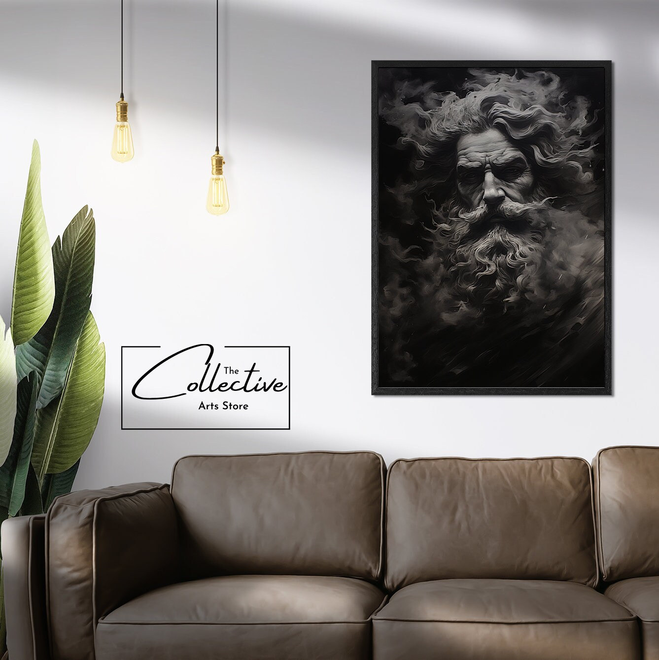 Zeus Poster Greek Style Art Framed Poster Zeus Inspired Wall - Etsy
