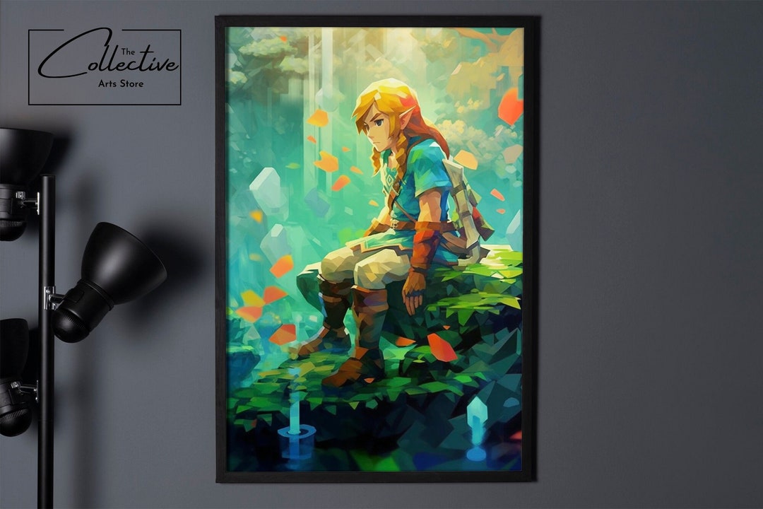 Zelda Tears of the Kingdom Poster Print Wall Decor Fantasy Gaming Fan ...