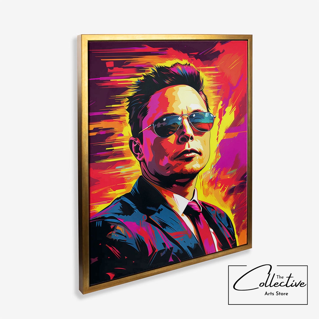 Celebrity Print Pop Art Celebrity Posters Elon Musk Office Decor ...