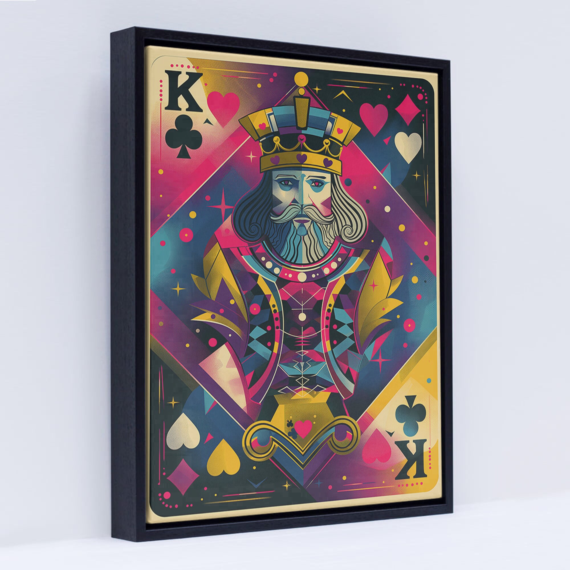 King of Clubs Wall Art Print King Playing Cards Poster Game Room Decor ...