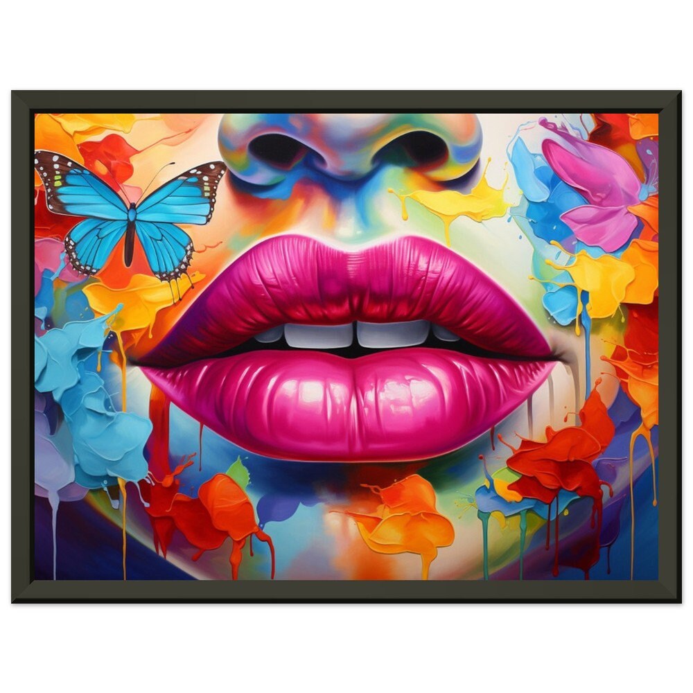 Pop Art Lips Poster Lips Wall Decor Colorful Lips Wall Art - Etsy