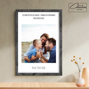 Personalized Photo to Canvas Poster Framed Poster Framed Canvas Print ...